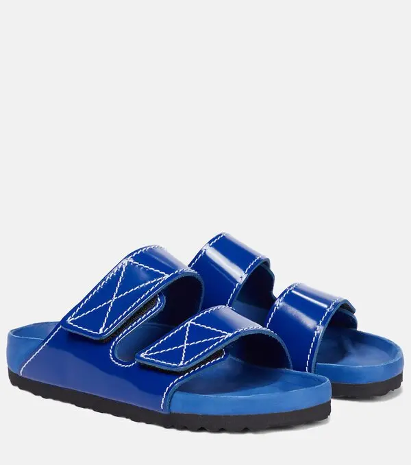 Proenza Schouler X Birkenstock Leather Slides With Velcro® Fastening - Blue
