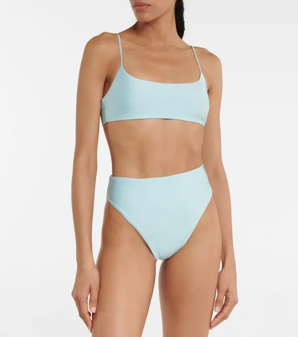 Jade Swim Incline High-rise Bikini Bottoms - Blue