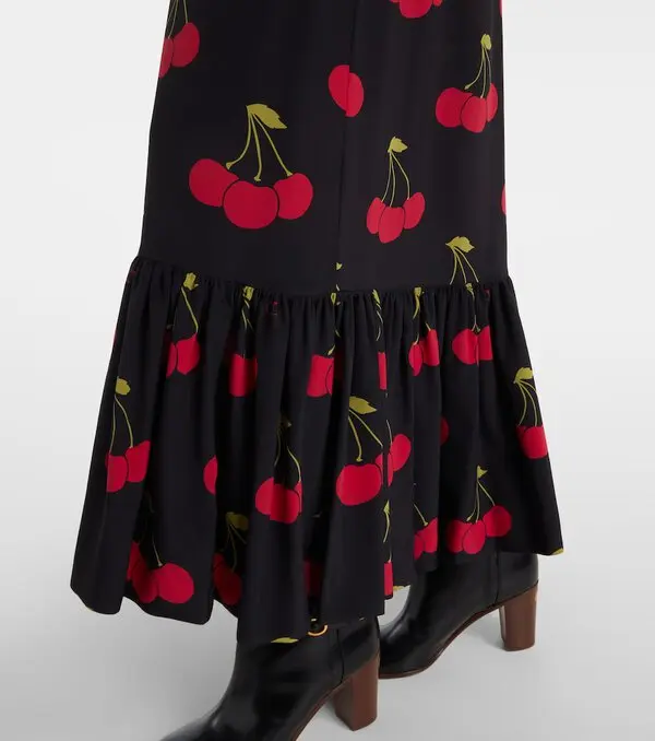 Valentino Garavani Printed Silk Maxi Skirt