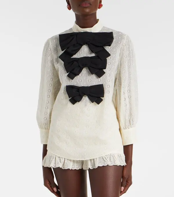 Valentino Garavani Bow Detail Cotton Top
