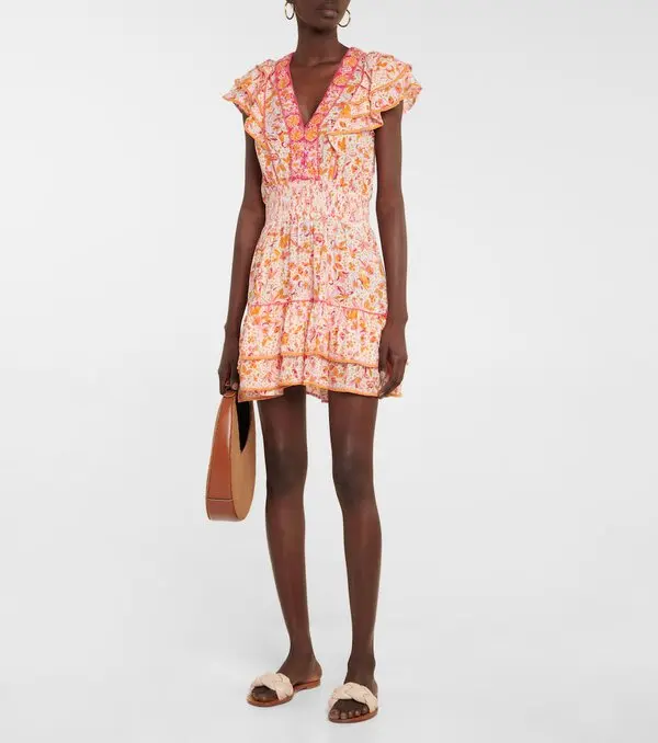 Poupette St Barth Camila Floral Minidress - Multicoloured