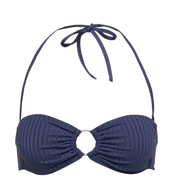Melissa Odabash Evita Bandeau Bikini Top - Blue
