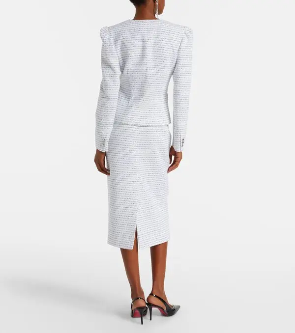 Alessandra Rich Striped Tweed Jacket