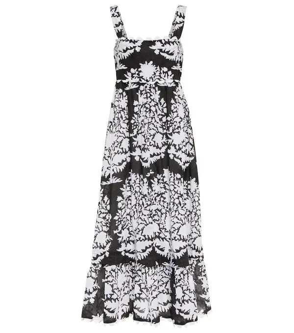 JULIET DUNN Printed Cotton Midi Dress - Multicoloured