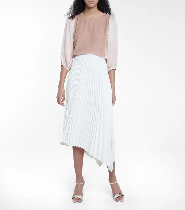 Velvet By Graham & Spencer Elise Silk And Viscose Blouse - Pink