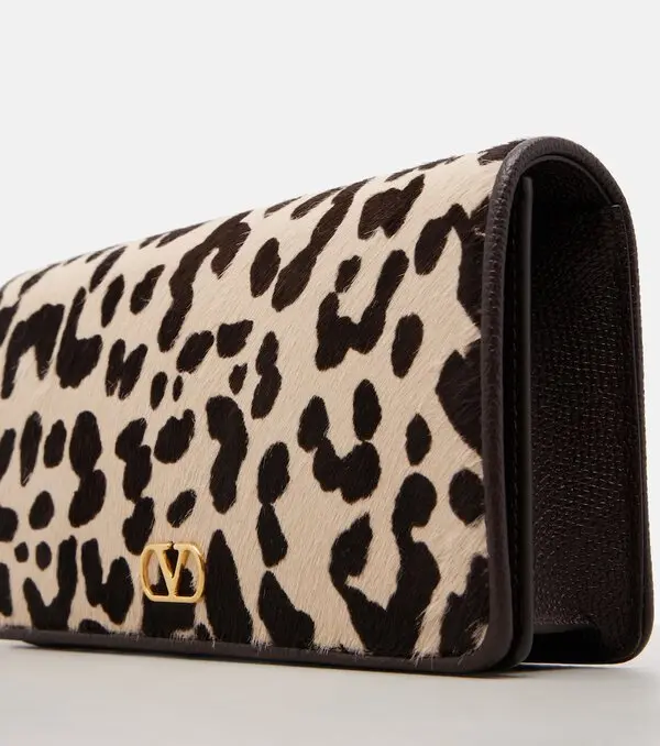 Valentino Garavani Vlogo Leopard-print Calf Hair Shoulder Bag