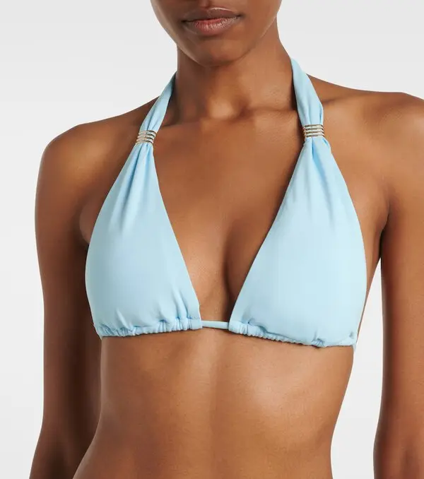 Melissa Odabash Grenada Halterneck Bikini Top - Blue