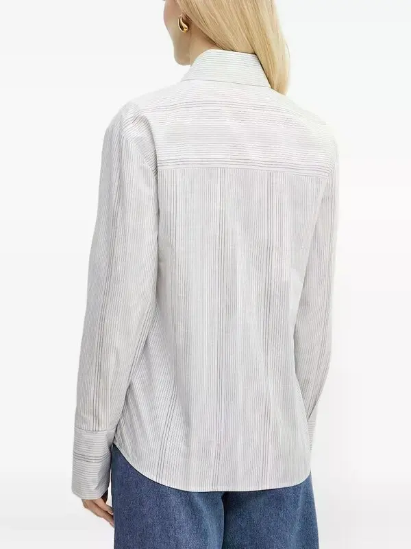 Patrizia Pepe Striped Shirt With Bee Embellishment