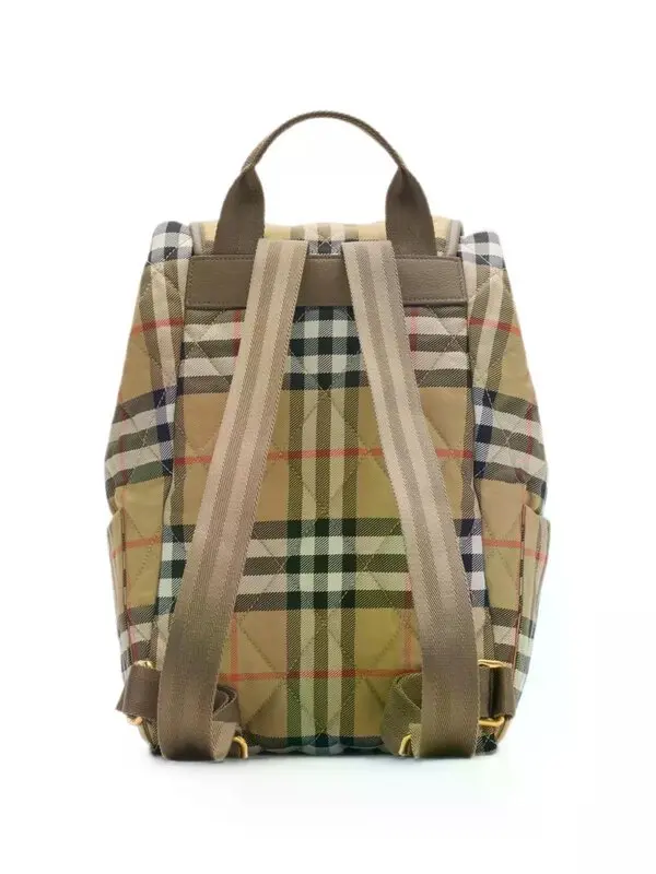 Burberry Horseshoe Checked-pattern Quilted Nylon Backpack