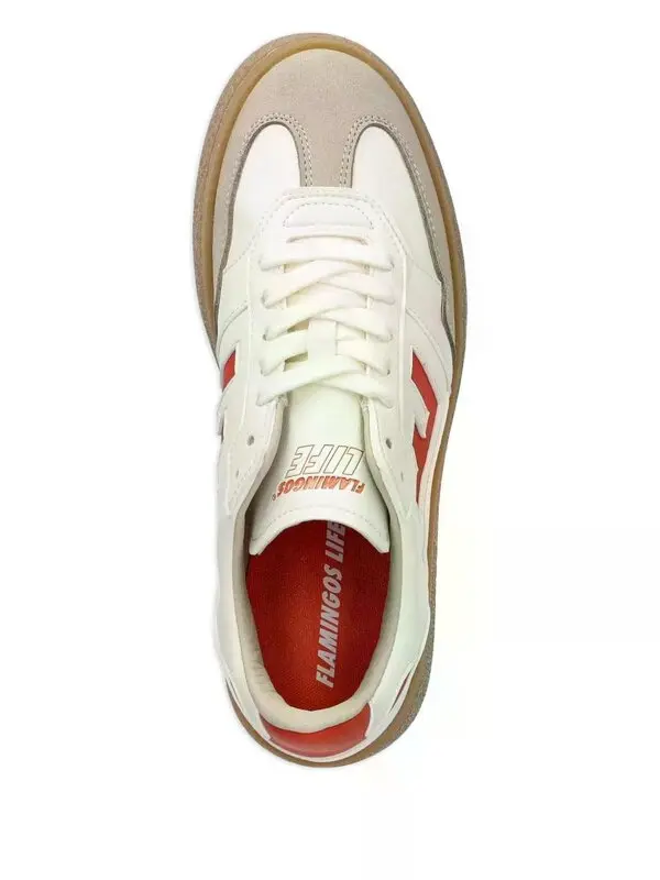 Flamingos Lace-up Sneakers With Logo Embellishment - Neutrals
