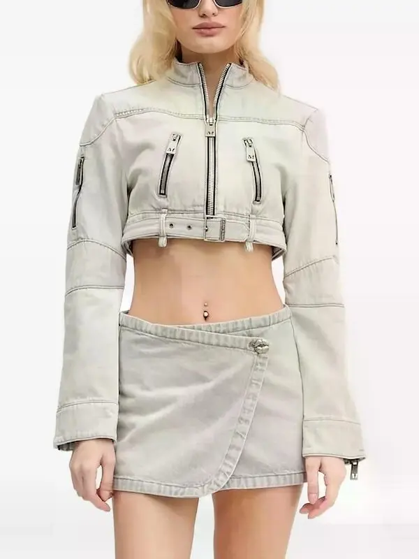 Miss Sixty Zip-fastening Cotton Jacket - Grey