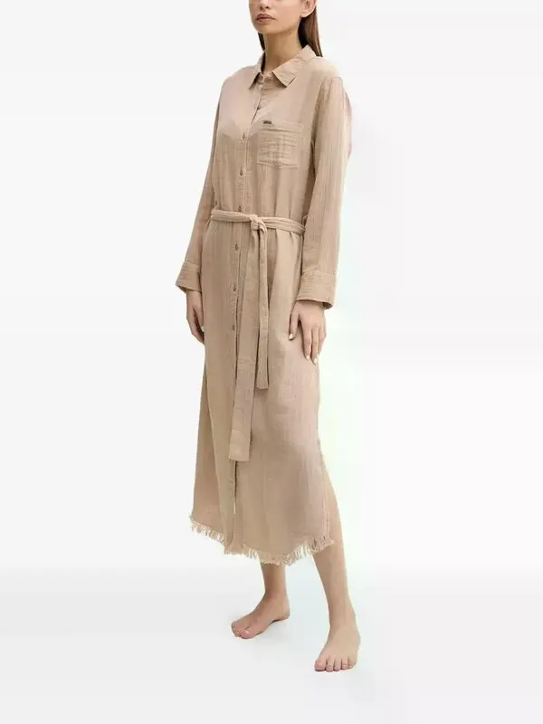 Melissa Odabash Margot Fringed Midi Dress - Neutrals