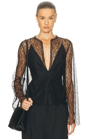 Brandon Maxwell Eloise Top - Black
