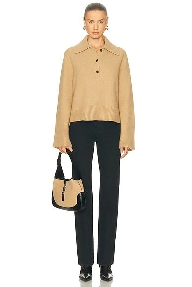 Jenni Kayne Cashmere Polo Top - Camel