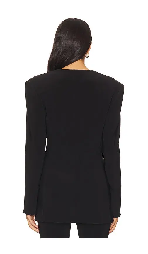 Norma Kamali Long Sleeve Shoulder Pad Jacket