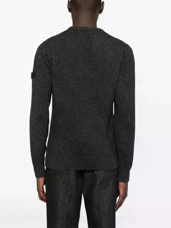 Peuterey Crew Neck Sweater With Patch Logo - Grey