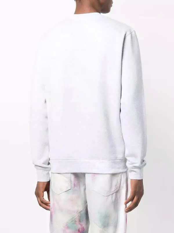 MSGM Logo Print Crewneck Sweatshirt - Grey