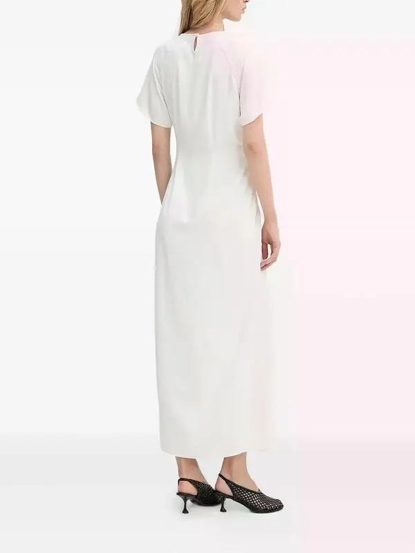 SAMSOE SAMSOE Ruched Midi Dress - White