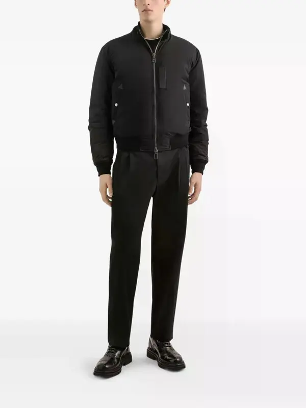 Dolce & Gabbana Leather-trimmed Bomber Jacket