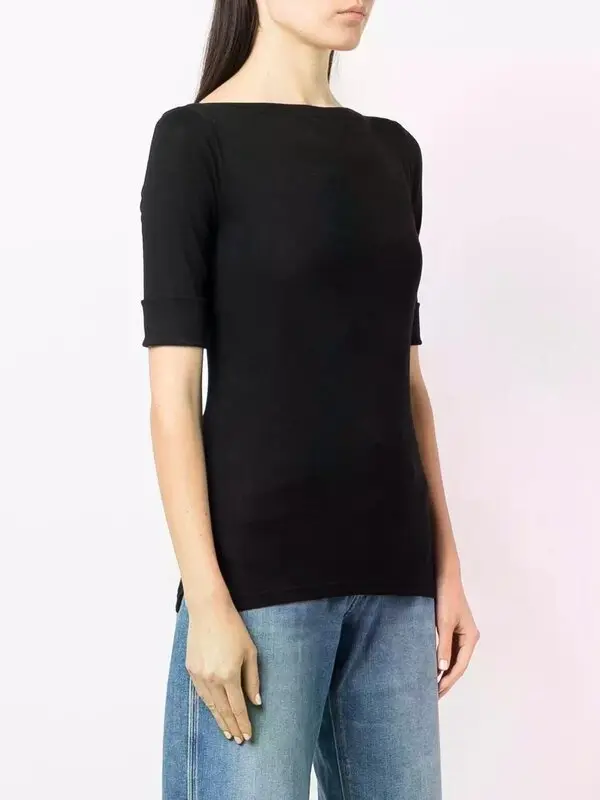 Ralph Lauren Judy Boat Neck Top - Black