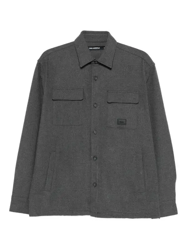 Karl Lagerfeld Double-pocket Shirt - Grey
