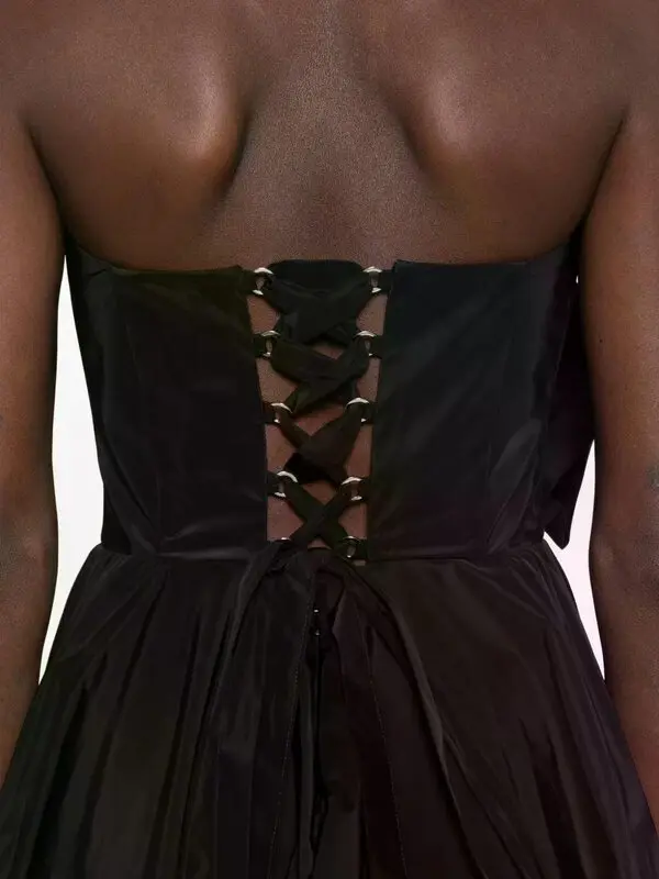 NISSA Rose Embellished A-line Midi Dress