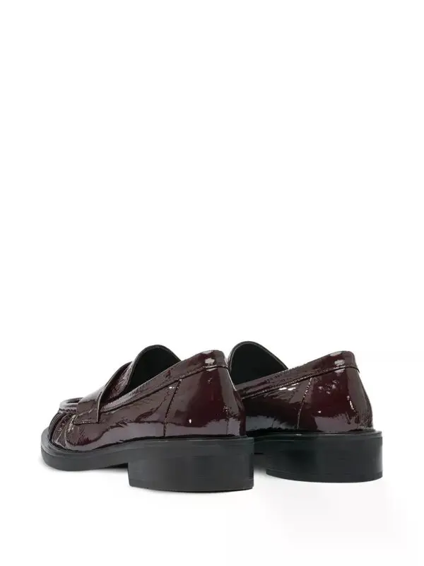 STRATEGIA SHOES Patent Leather Loafers With Fringed Detail