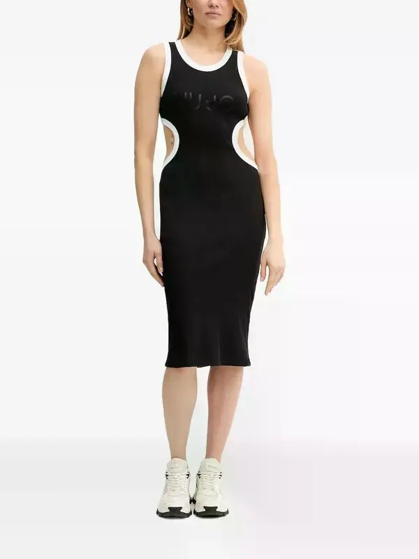 Liu Jo Cut-out Ribbed Midi Dress