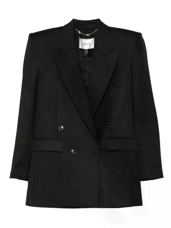 NISSA Double-breasted Textured Jacket