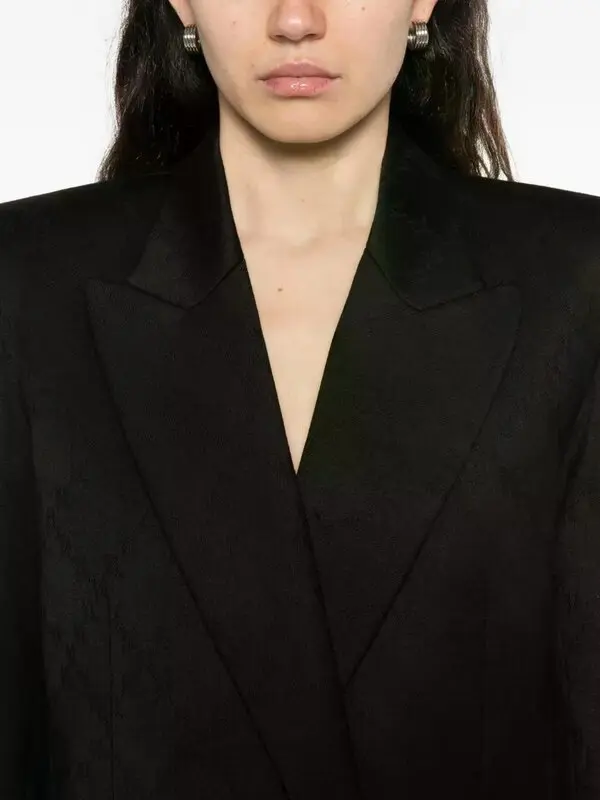NISSA Double-breasted Textured Jacket