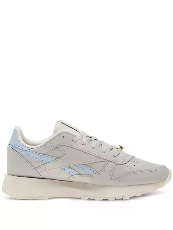 REEBOK Classic Leather Sneakers With Gold-tone Plaque - Neutrals