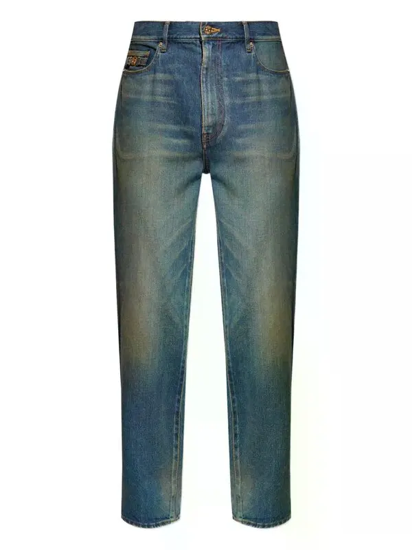 Versace Logo-plaque Cotton Jeans