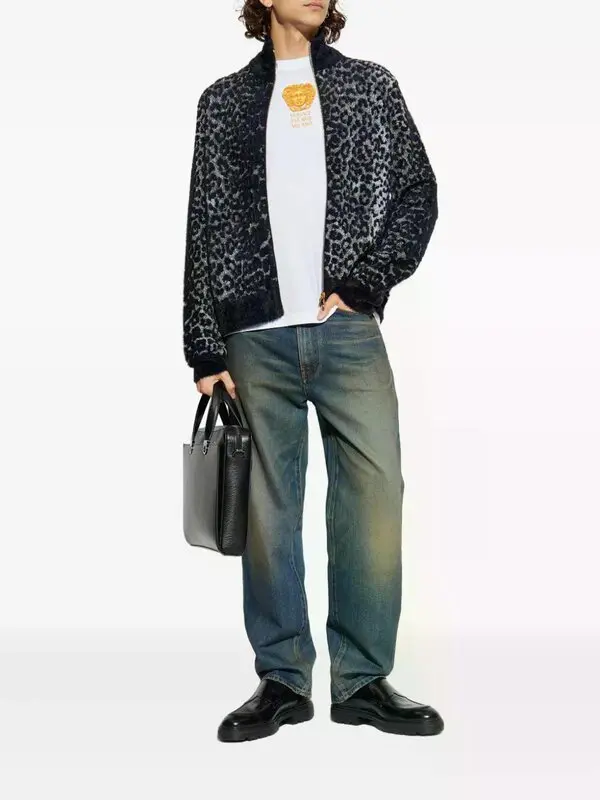 Versace Logo-plaque Cotton Jeans