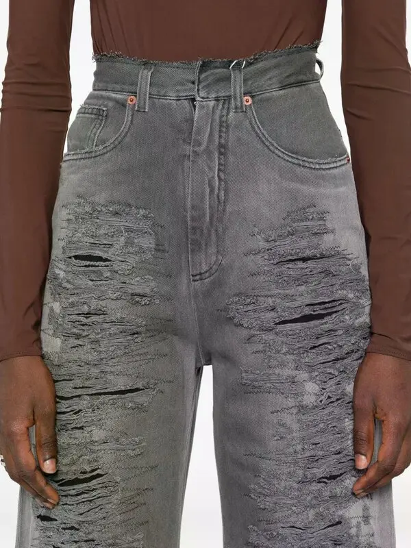 MAISON MARGIELA Distressed Wide-leg Jeans