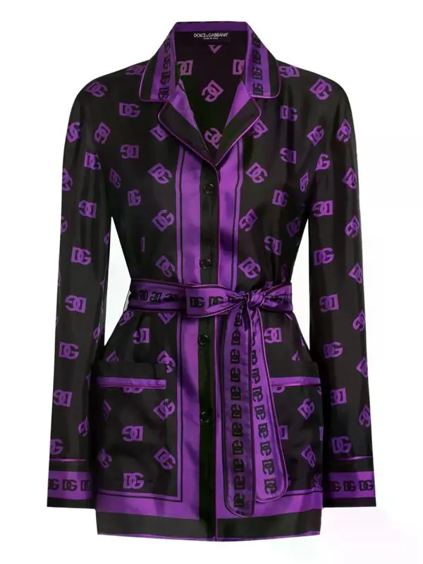 Dolce & Gabbana Dg Logo-print Shirt - Black