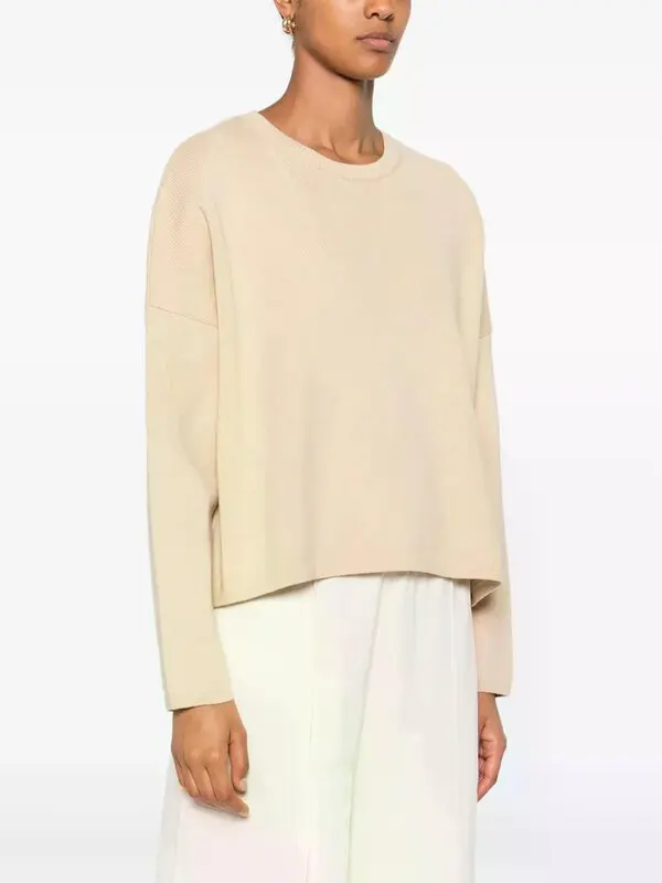 Marc O'polo Crew Neck Long Sleeve Organic Cotton Sweater - Neutrals