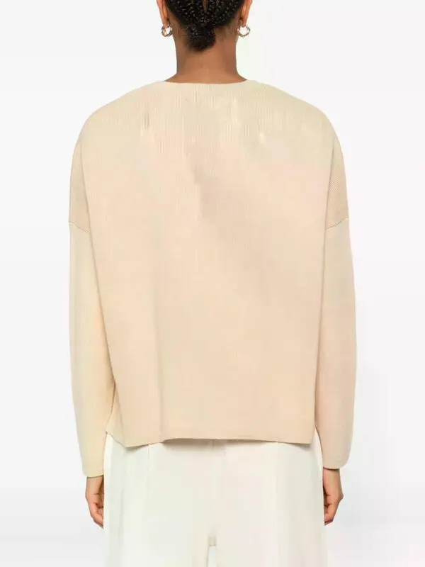 Marc O'polo Crew Neck Long Sleeve Organic Cotton Sweater - Neutrals