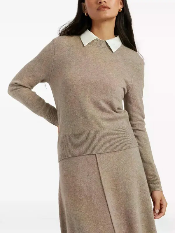 Chinti & Parker Round Neck Ribbed Hem Sweater