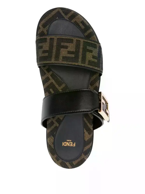 Fendi Ff-logo Buckle Strap Sandals