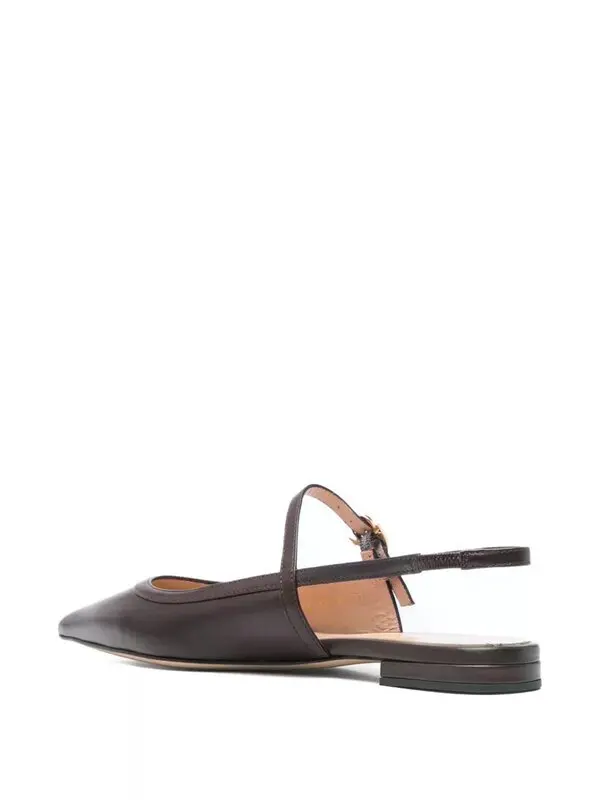 GIANVITO ROSSI Buckle-strap Pointed-toe Flats