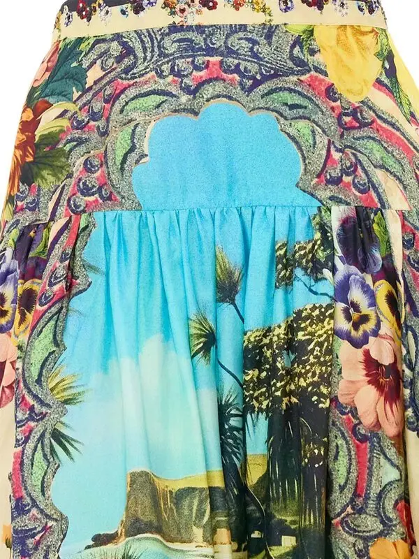 Camilla Gathered Midi Skirt