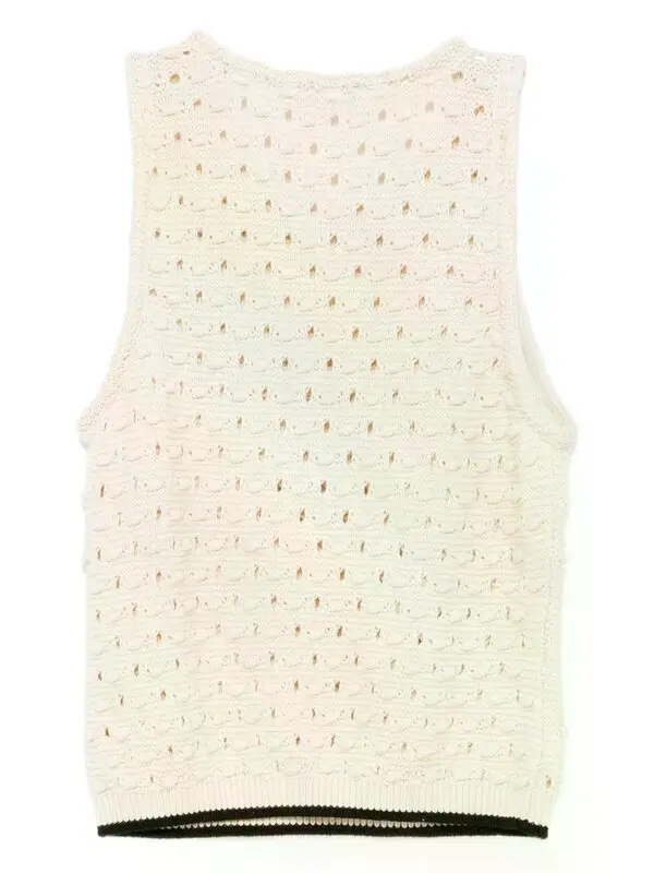 FRAME Bauble Knit Tank Top - Neutrals