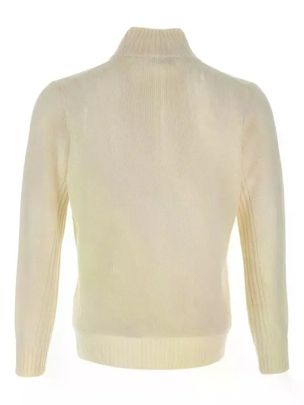 KANGRA Ribbed Zip-front Cardigan