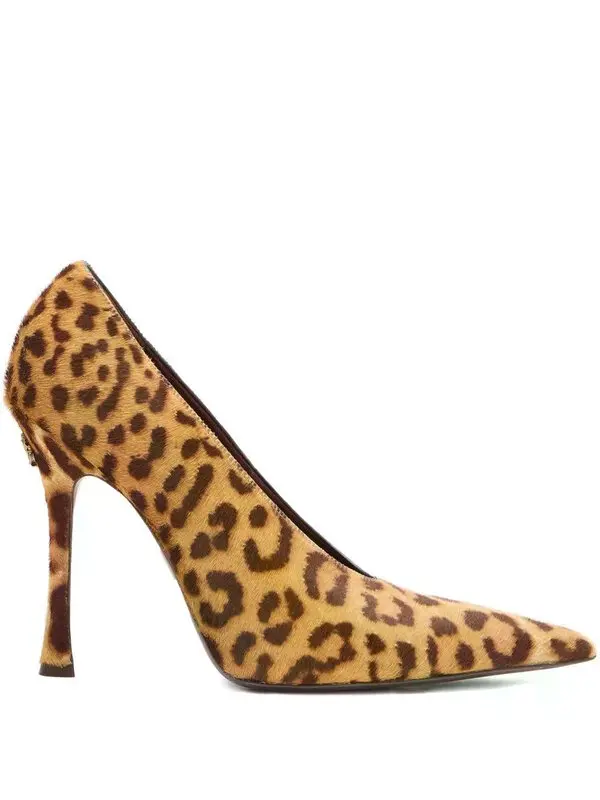 Roberto Cavalli Leopard Print Pointed Toe Stiletto Pumps