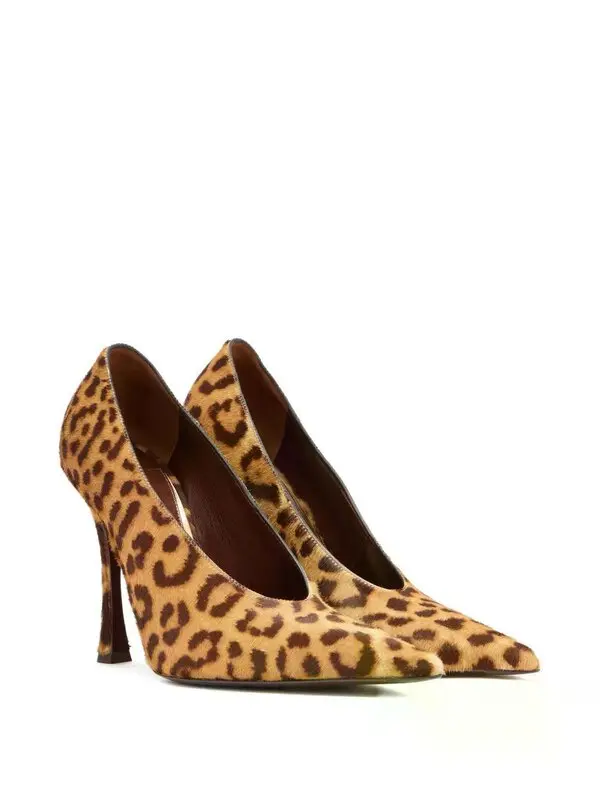 Roberto Cavalli Leopard Print Pointed Toe Stiletto Pumps