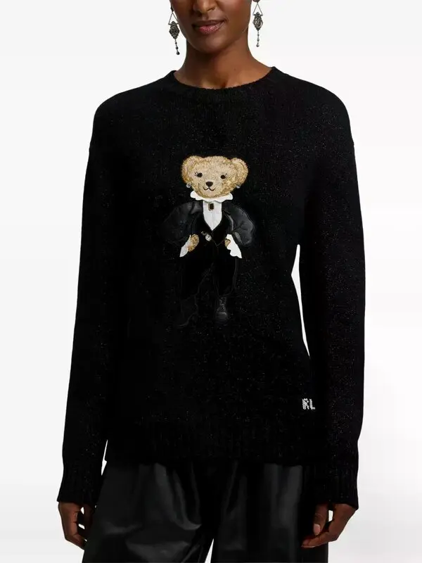 Ralph Lauren Metallic Bear Crew Neck Jumper