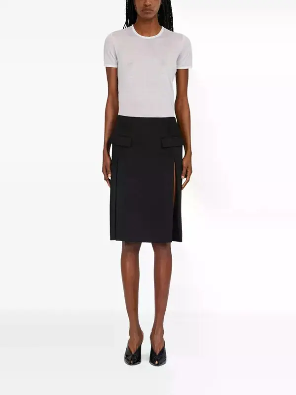 FERRAGAMO Double Slit Midi Skirt