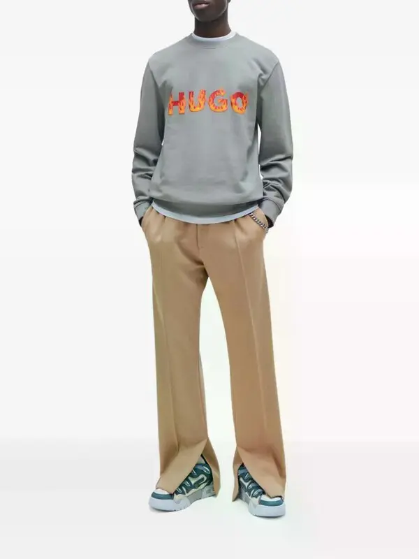 Hugo Flame-logo Cotton Sweater