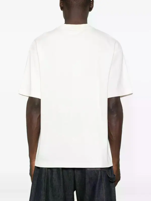 Drole De Monsieur Oval-frame Logo T-shirt - Neutrals