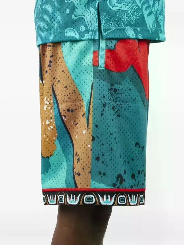 Mitchell & Ness Grizzly Print Mesh Shorts